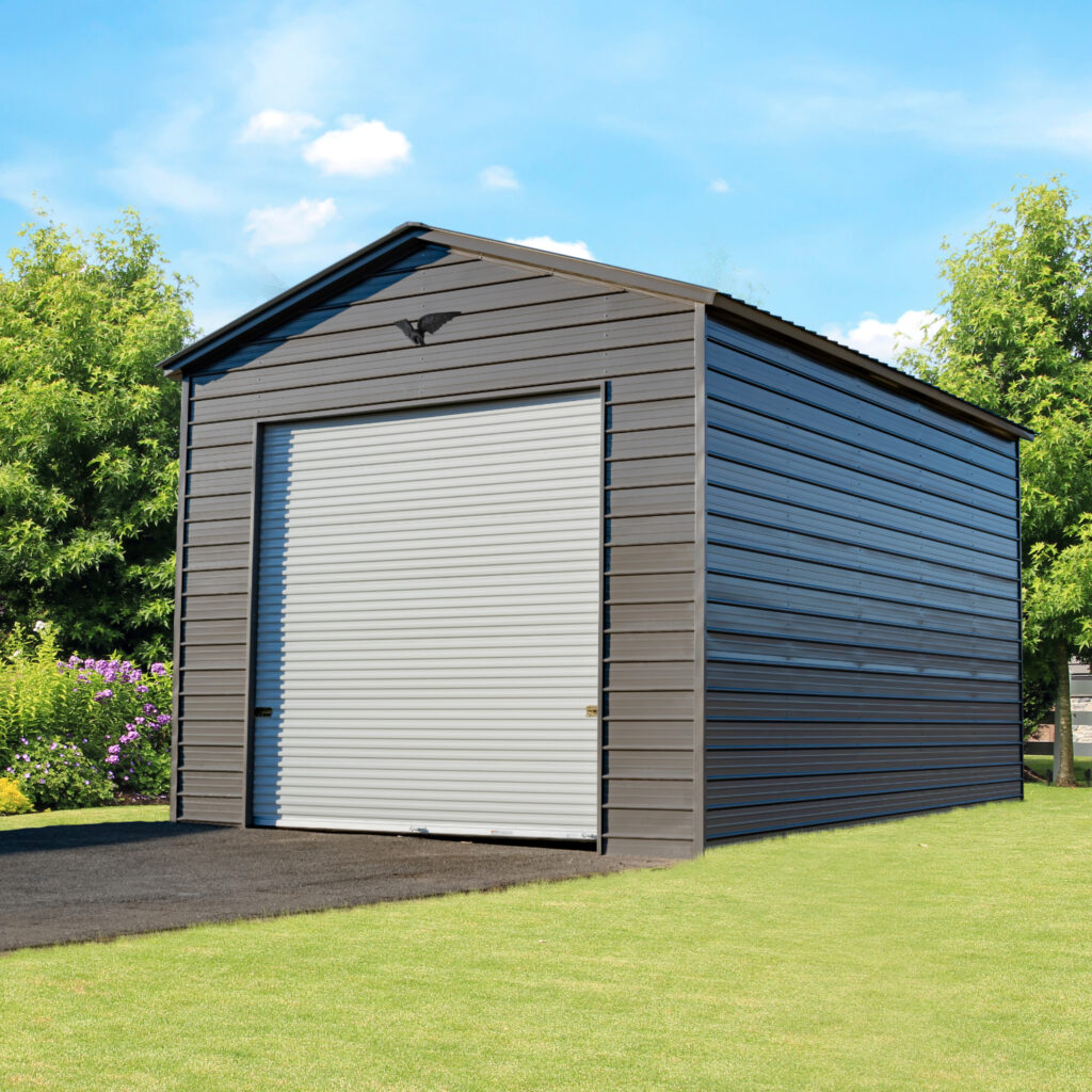 18x25x14 Metal Shed - Village Carports